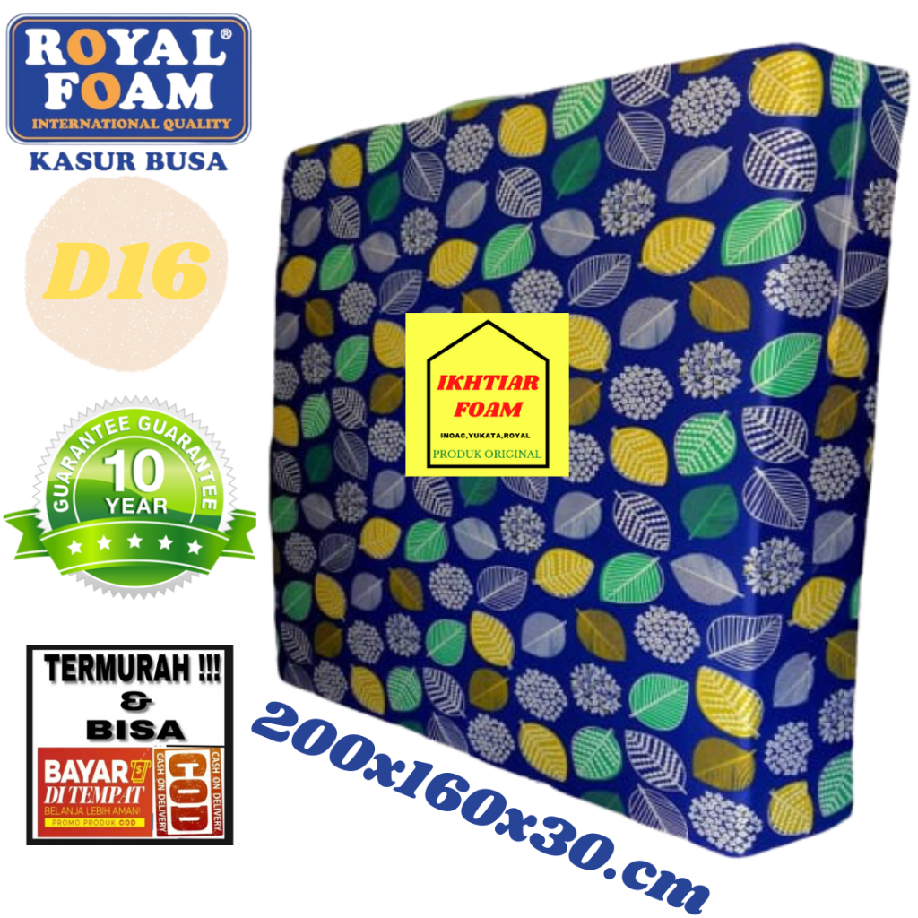 Jual Kasur Busa Royal No 2 Tebal 30 cm Kasur Busa Royal Foam yellow D16 ...