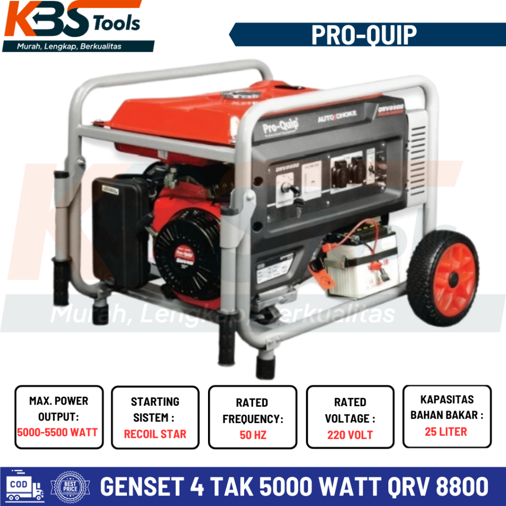 Jual Mesin Genset Proquip 5000 Watt QRV 8800 Gasoline Generator 4 Tak ...