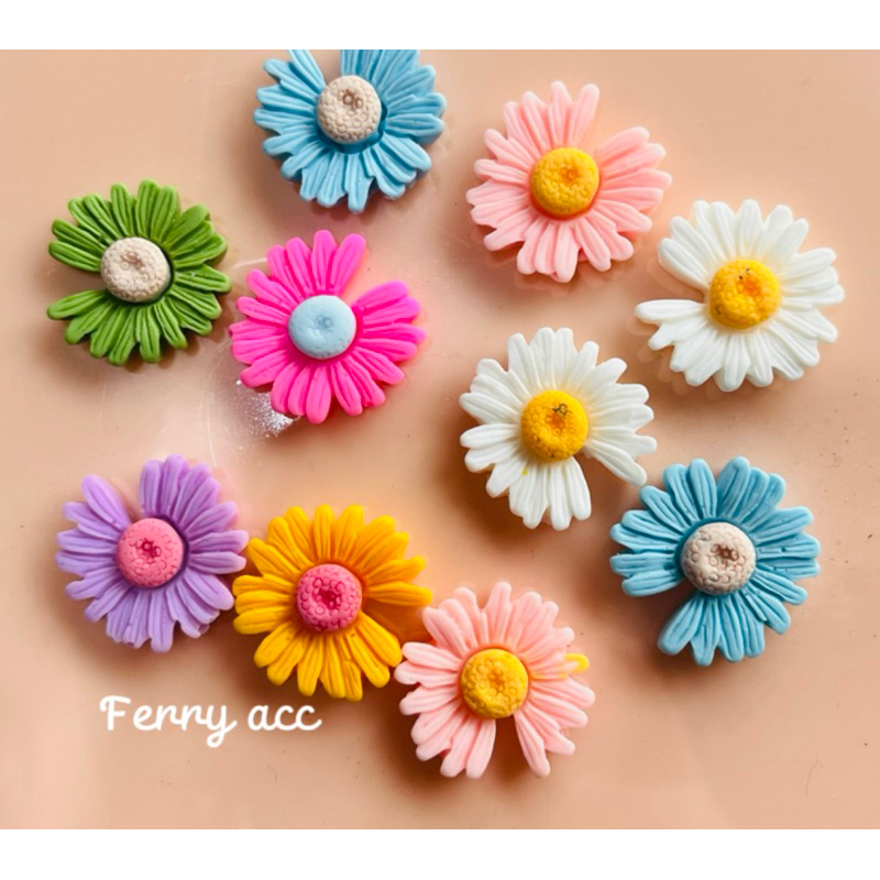 Jual 25 pcs clay bunga daisy mix | Shopee Indonesia