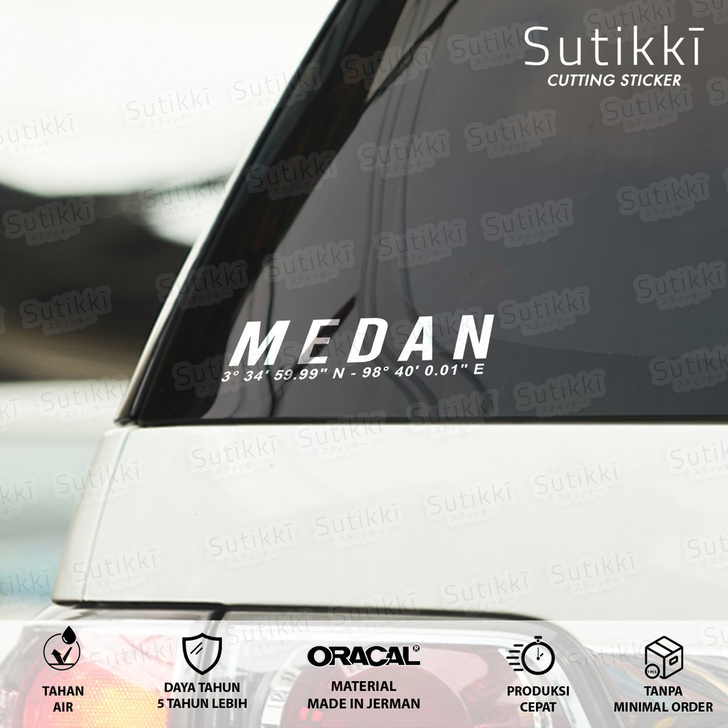 Jual 1156 Cutting Sticker Medan Sumatera Utara Kordinat Stiker Batak ...
