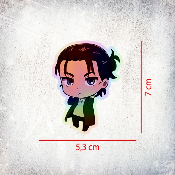 Jual STICKER HOLOGRAM ANIME CHIBI EREN YEAGER ATTACK ON TITAN (SHINGEKI ...