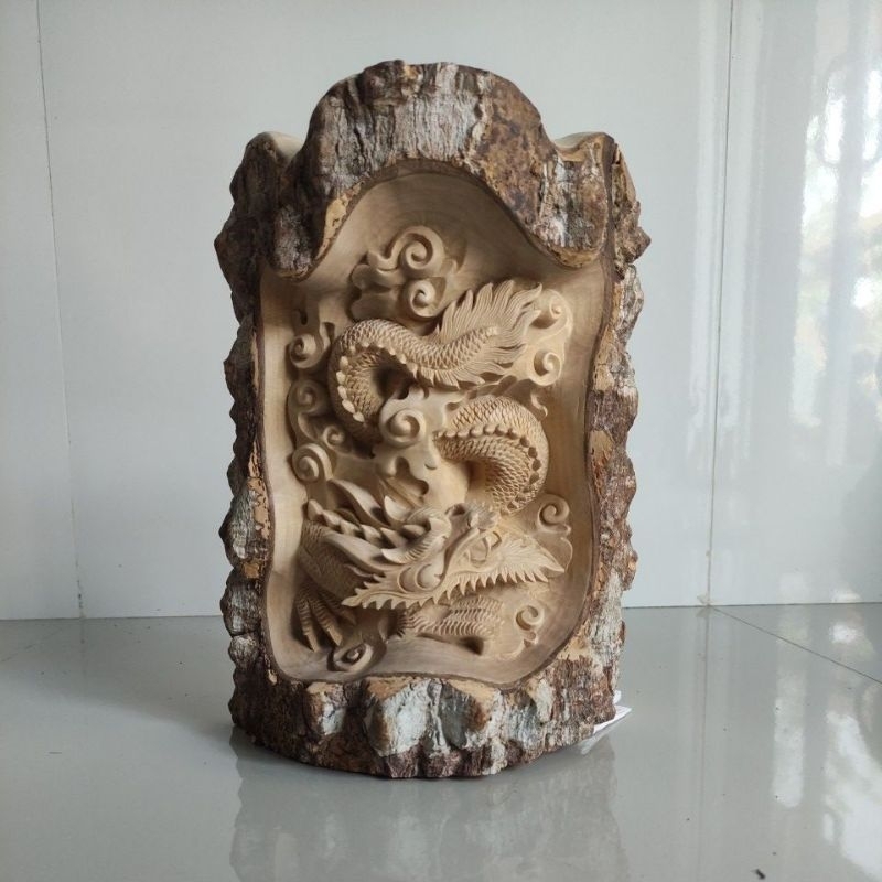 Jual RELIEF UKIRAN NAGA BAHAN KAYU | Shopee Indonesia
