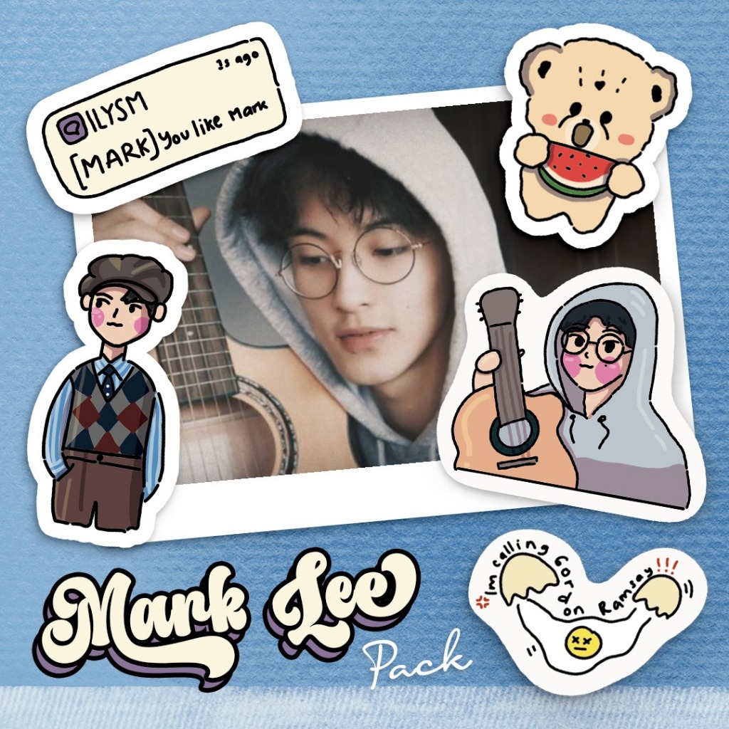 Jual STICKER SET KPOP - NCT MARK LEE | VYNIL MATTE STIKER LAPTOP ...