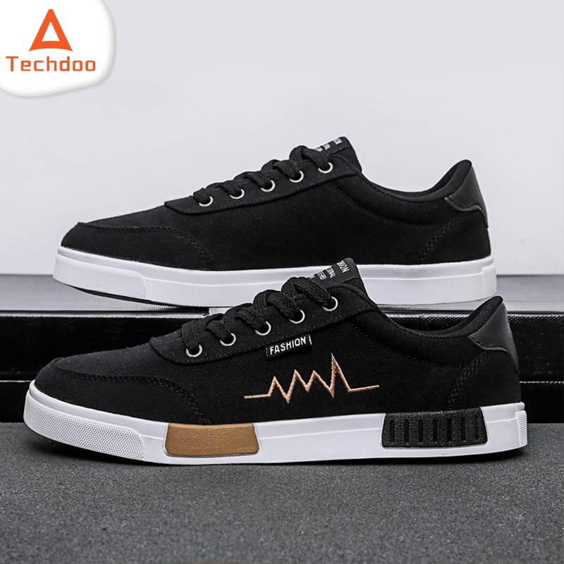 Jual Techdoo Sepatu Pria 100% Original Sneakers Kasual Fashion Sepatu Kanvas Olahraga Unisex ...