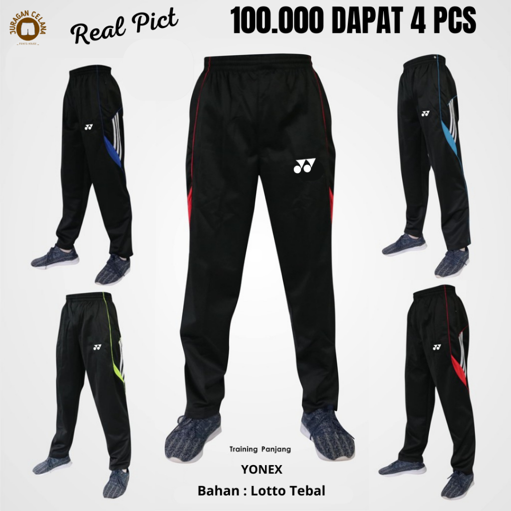 Jual PROMO 100rb Dapat 4 Pcs Celana Panjang Training Pria Yonex | Shopee Indonesia