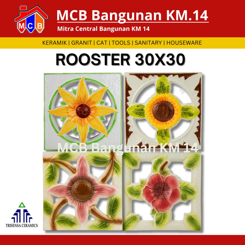 Jual Roster Keramik Trisensa 30X30 Keramik / Lubang angin dinding ...