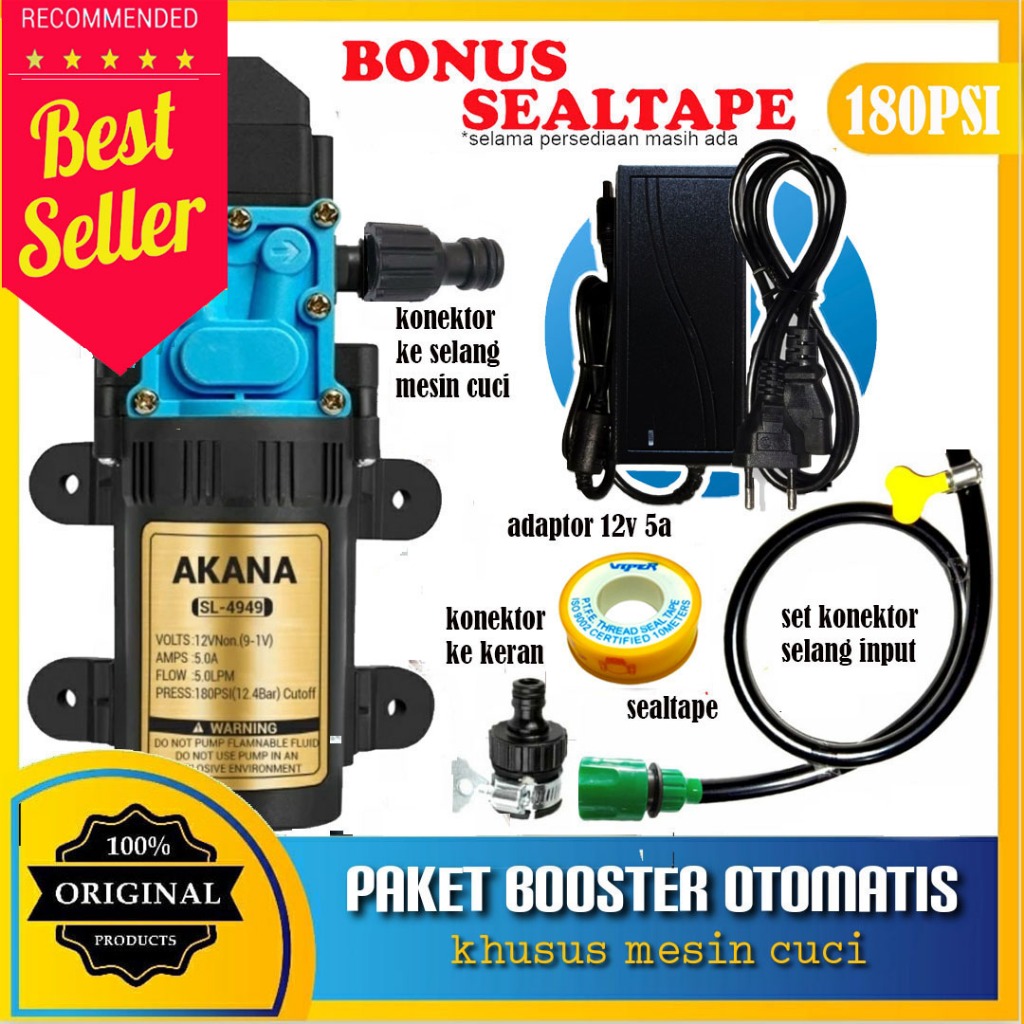 Jual PAKET POMPA BOOSTER KE MESIN CUCI / PAKET POMPA PENDORONG KE MESIN ...