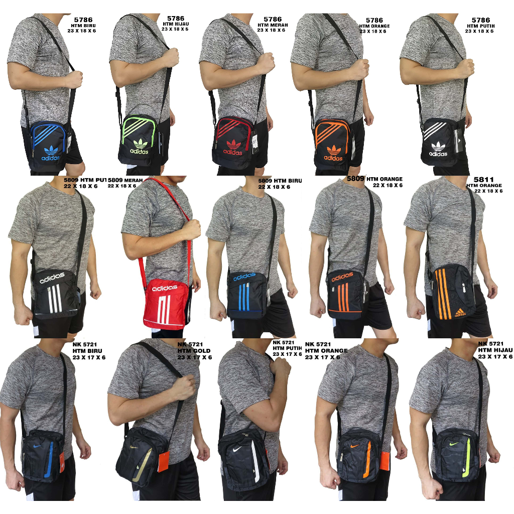 Jual Tas Selempang Cowok Sporty Sling Bag Waist Bag Murah Keren Import ...