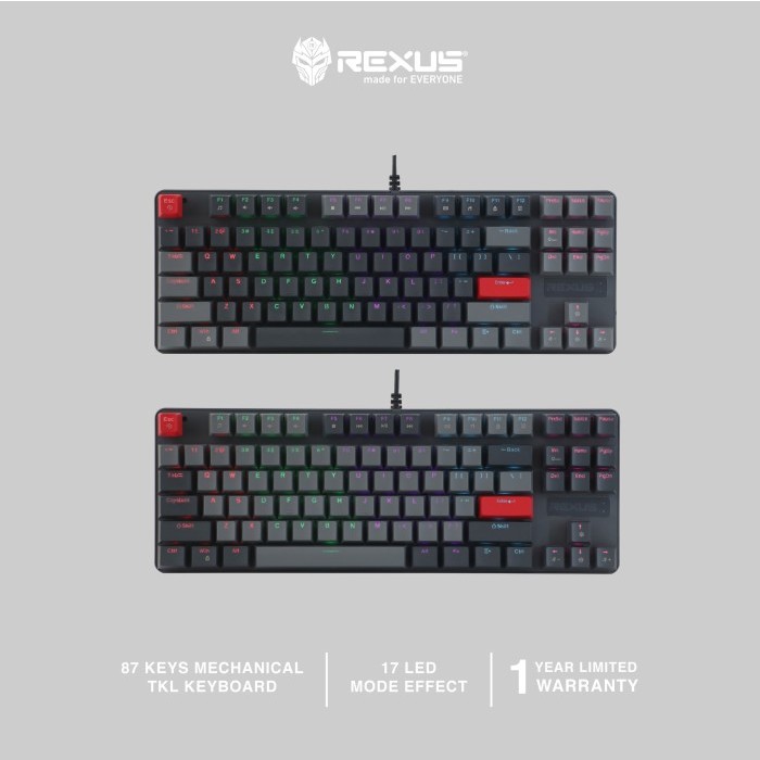 Jual Rexus Keyboard Gaming Heroic KX4 Mechanical Blue,Red,Brown Switch ...