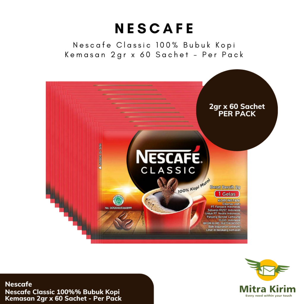 Jual Nescafe Classic Sachet 2gr x 60sachet - PER PACK | Shopee Indonesia