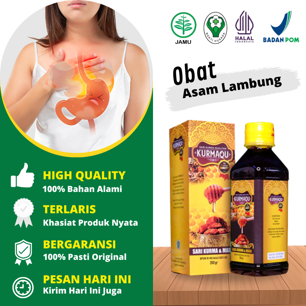Jual Kurmaqu Sari Kurma Dan Madu Herbal Alami 100% Original Obat Maag ...