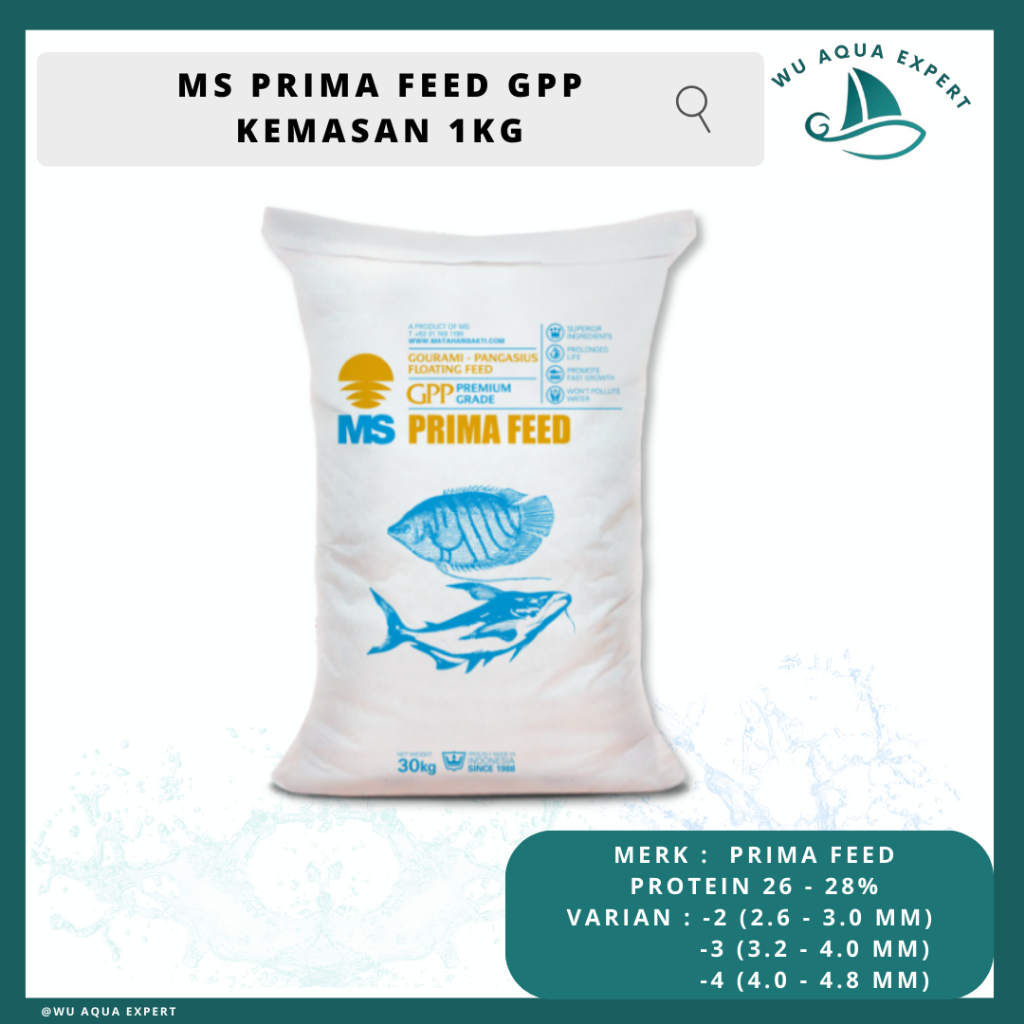 Jual PRIMA FEED LP, GP, GPP, BP, UP Repack 1 Kg Premium Grade Pelet ...