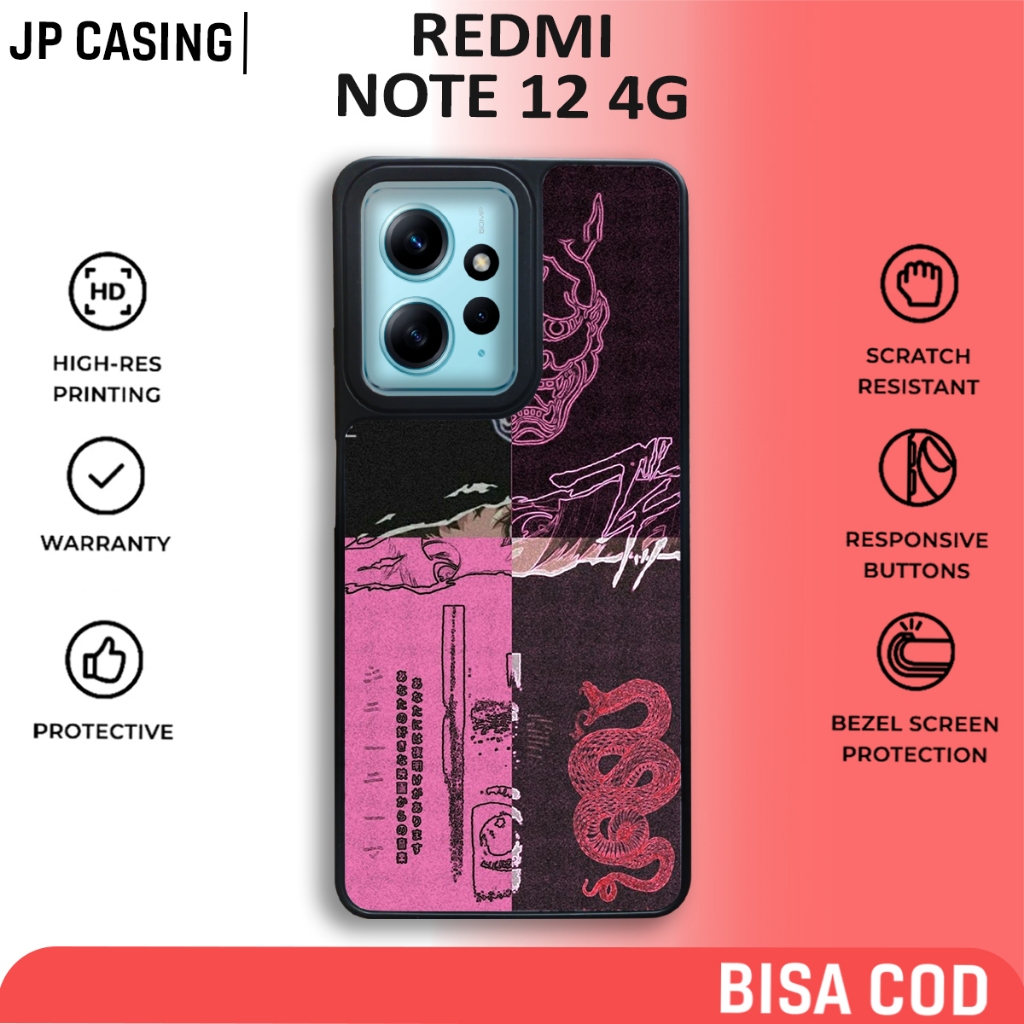 Jual case redmi note 12 4g terbaru motif aesthetic black 06 style ...