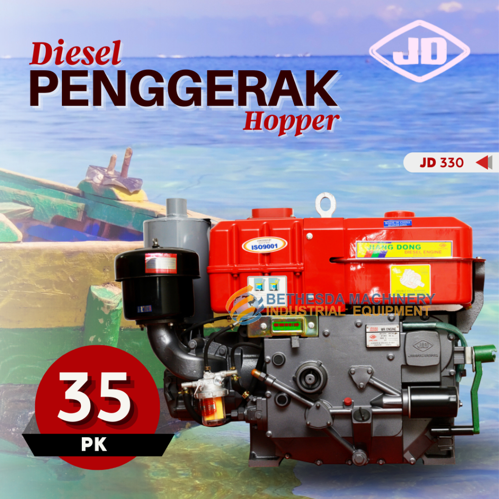 Jual Mesin Diesel Solar 35 PK Manual Engkol 35hp JD 330 Jiangdong | Shopee Indonesia