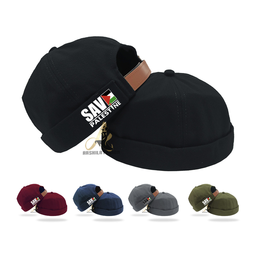 Jual TOPI CAP MIKIHAT CUSTOM Tulisan Save Palestine2 / Peci UAS Miki ...