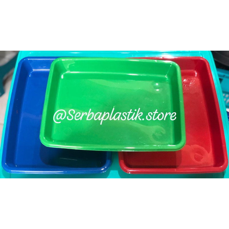 Jual Nampan plastik / talam segi warna / nampan cetakan kue 31cm ...