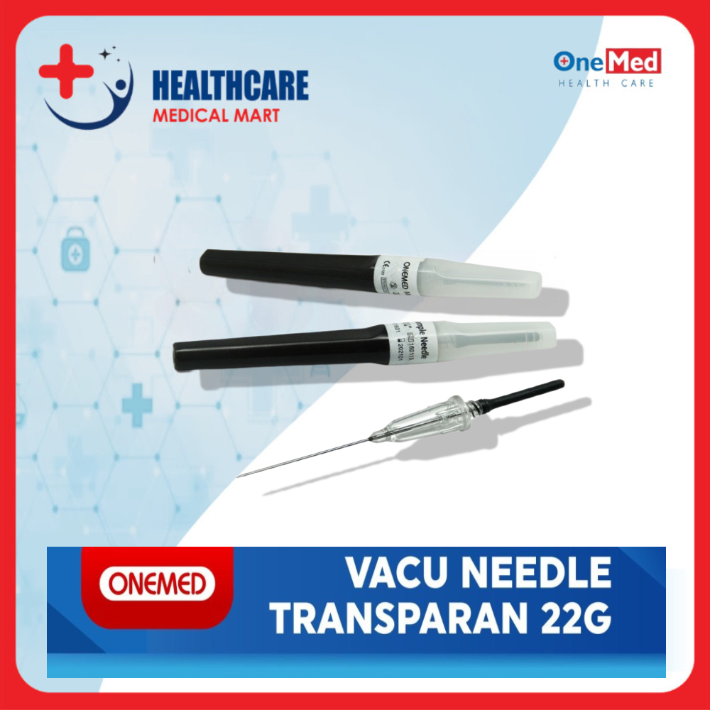 Jual Vacu Needle Onemed Transparant 22G Multi Sample | Jarum Steril ...