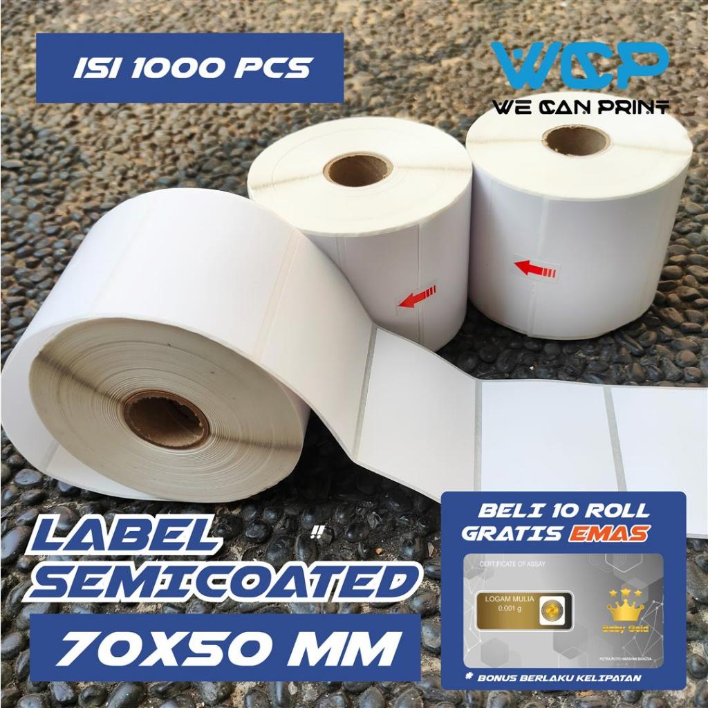 Jual Label Printer Barcode 70x50 Kertas Sticker 70 x 50 mm Semicoated isi 1000 pcs | Shopee ...