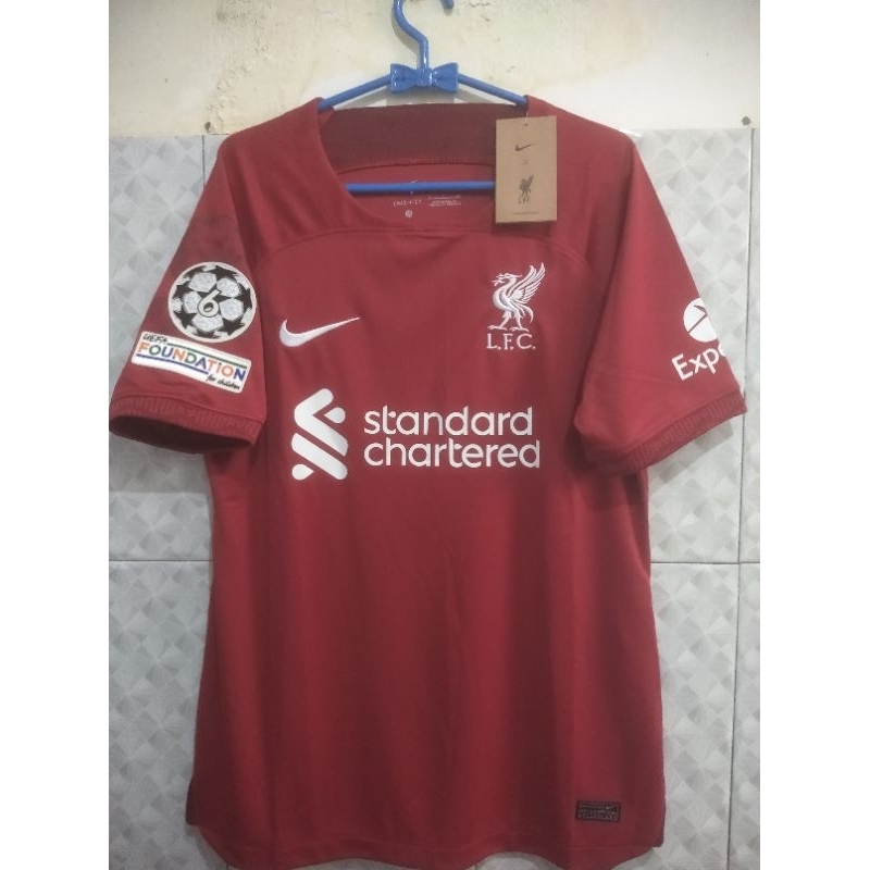 Jual Jersey Liverpool Home 2022/2023 full patch UCL size S | Shopee ...