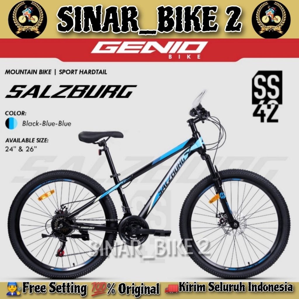 Jual Sepeda Gunung MTB GENIO SALZBURG SS 42 Ukuran 24 & 26 Inch 24 ...