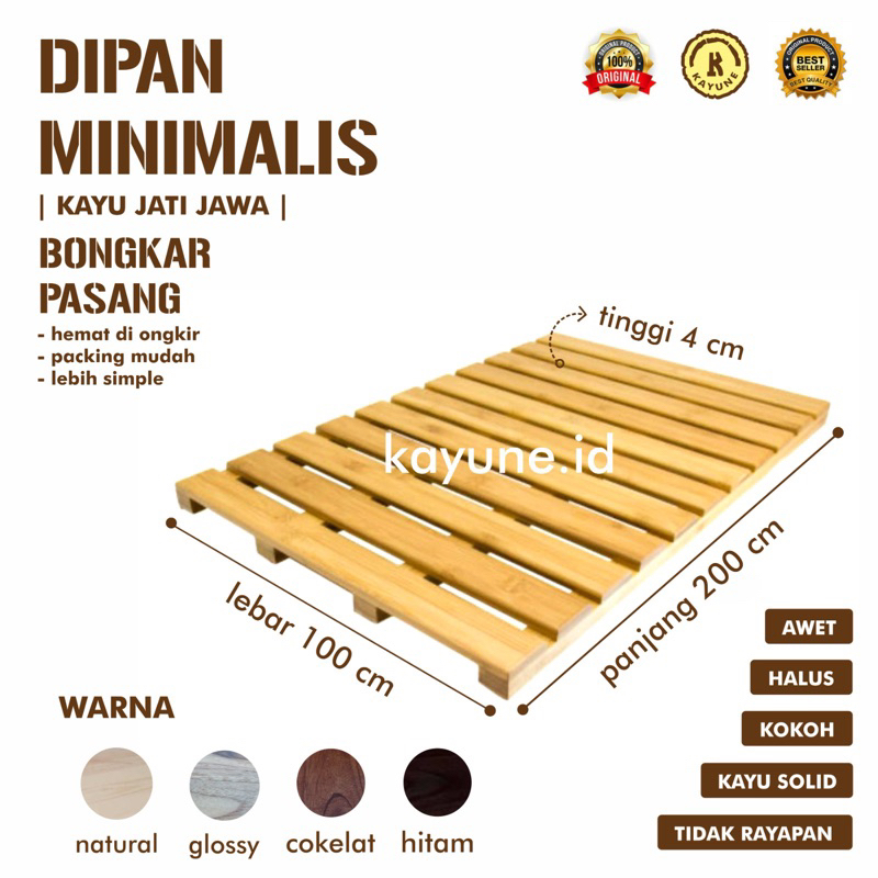 Jual Kayune.id - Dipan Palet Kasur Ukuran 100x200 cm Bahan Baku Kayu ...