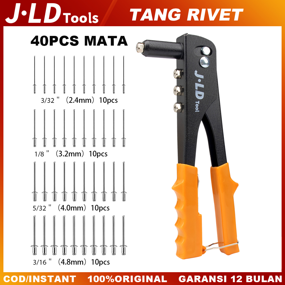 Jual JLD Tang Rivet/9.5inch Tang paku rivet/40pcs mata 2.4-4.8mm/Hand ...