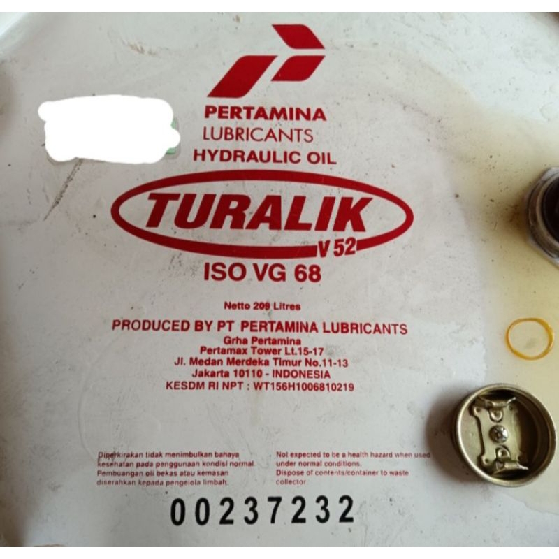 Jual oli hidrolik pertamina turalik 52 SAE 10 Literan harga per liter ...