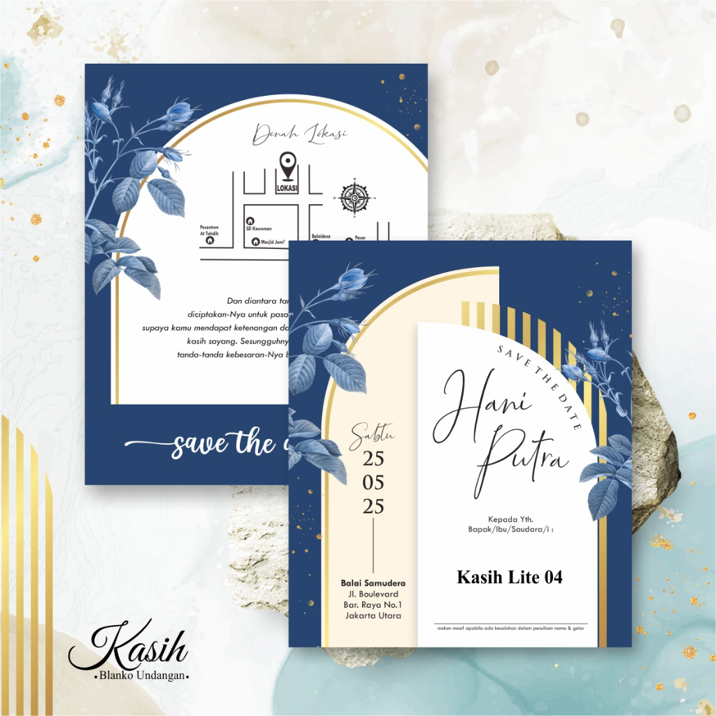 Jual Undangan Pernikahan Aesthetic Murah Blangko Rindu & Kasih Lite ...