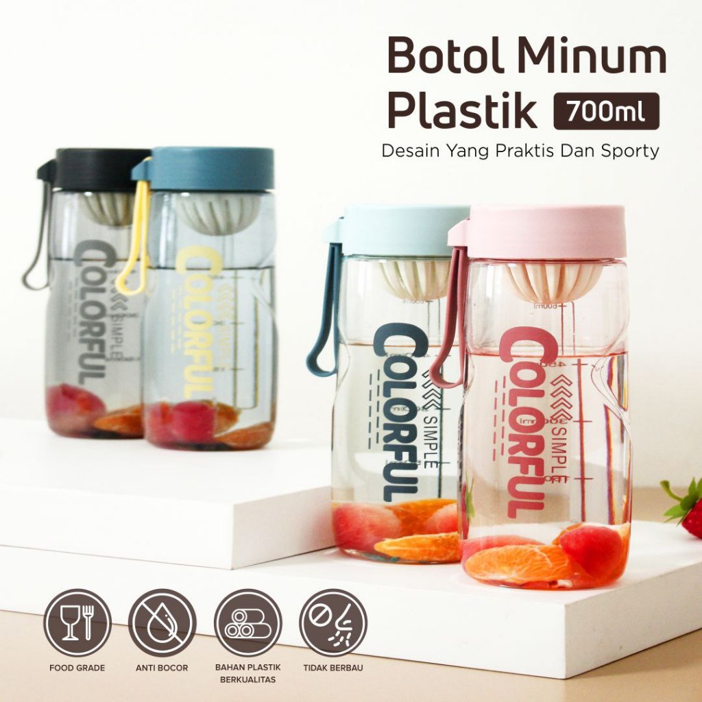 Jual Botol Minum Filter Portable Anti Tumpah 700 Ml - Tumbler Infused ...