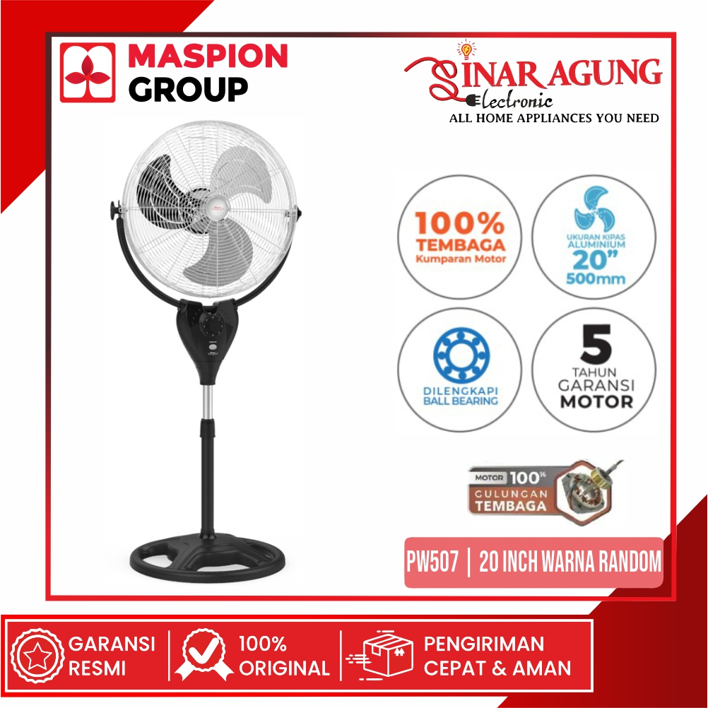 Jual [COD] KIPAS ANGIN BERDIRI MASPION PW507S / PW507 / PW-507 (STAND ...