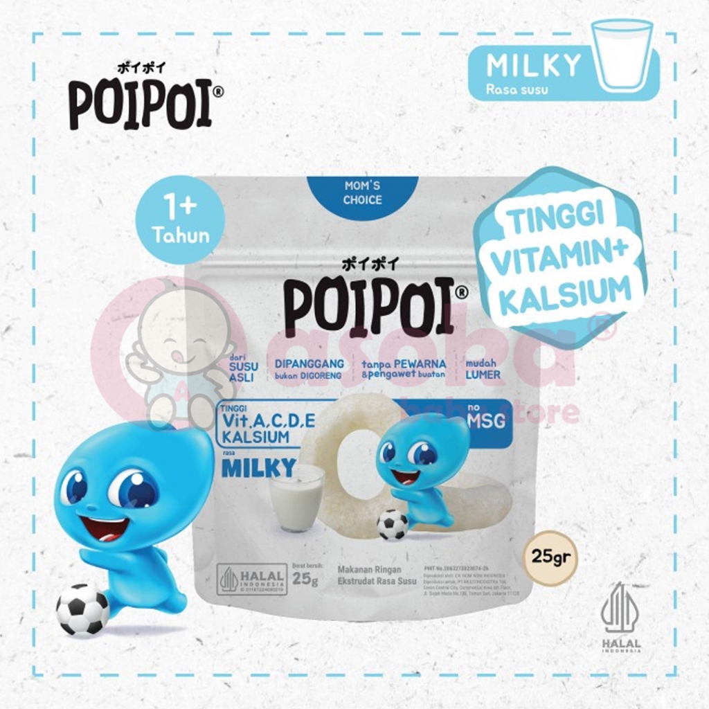 Jual POIPOI Snack Anak Bervitamin Rasa Milky/Susu 25g (1 tahun+ ...