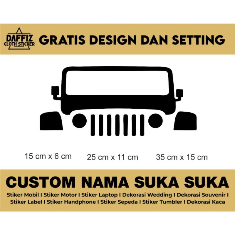 Jual Stiker cutting Jeep | Shopee Indonesia