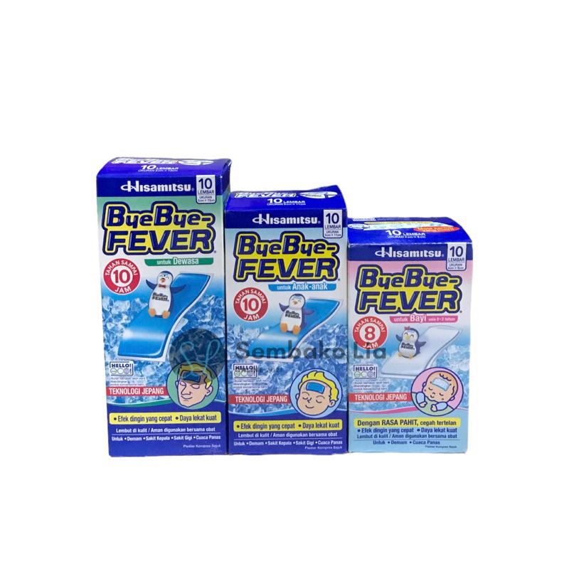 Jual ByeBye Fever Baby Anak Dewasa / Fever Patch All Varian | Shopee ...