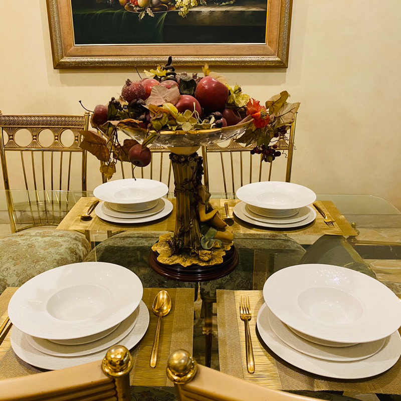 Jual Dinner Set Saint James French Dot Mewah Cantik - Piring Makan Set ...