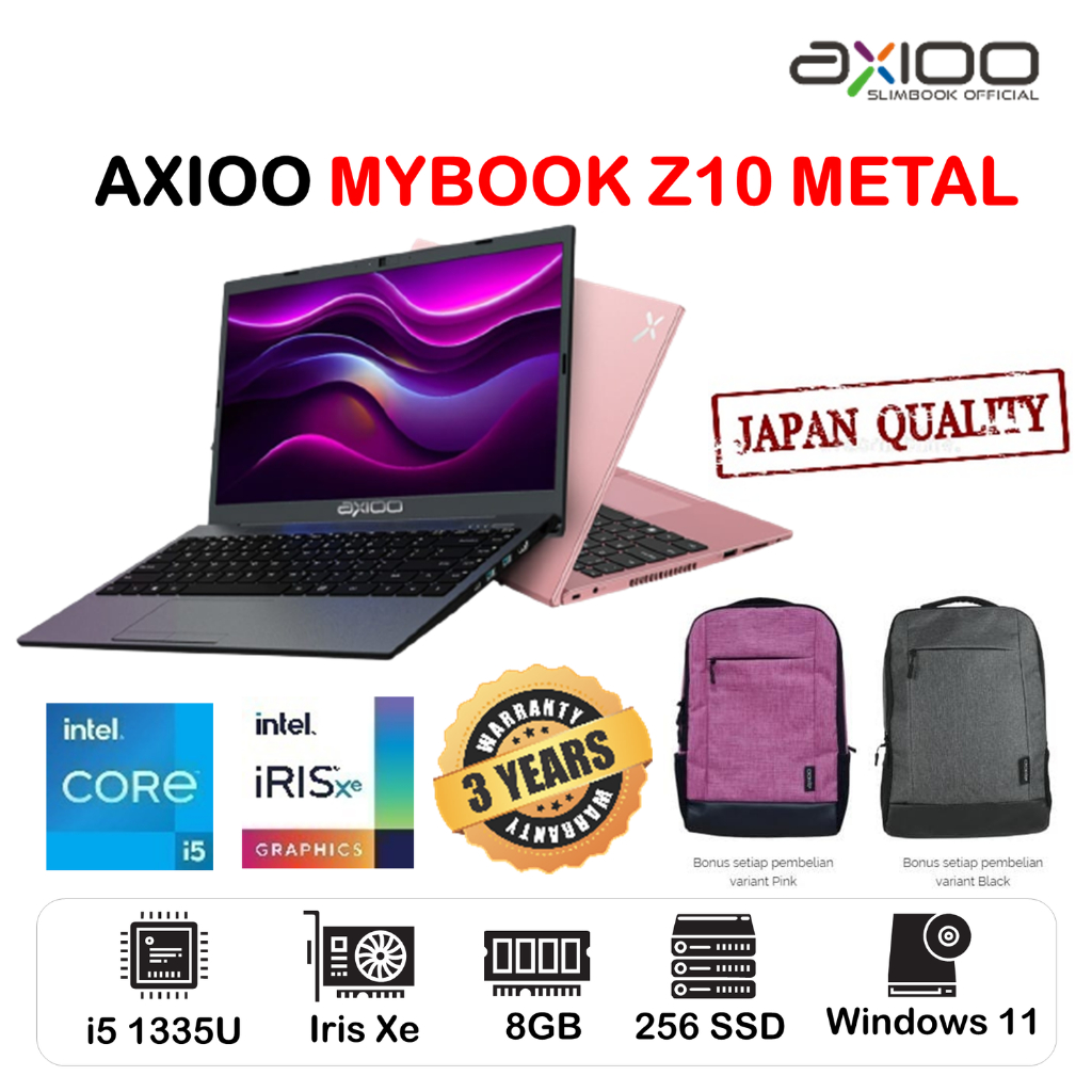 Jual LAPTOP AXIOO MYBOOK Z10 METAL i5 1335U 8GB 256SSD W11 14FHD | Shopee Indonesia