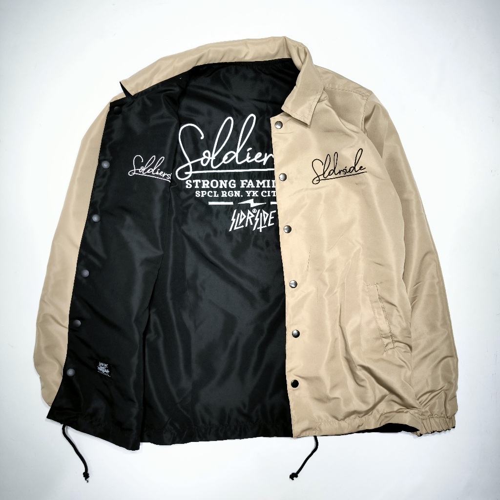Jual Soldierside Coach Jacket 2in1 Style Hitam-Cream "Familiass" WB156B ...