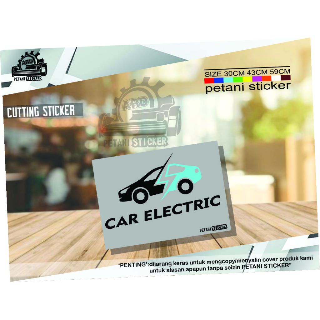 Jual stiker mobil car electric mobil listrik cutting stiker | Shopee ...
