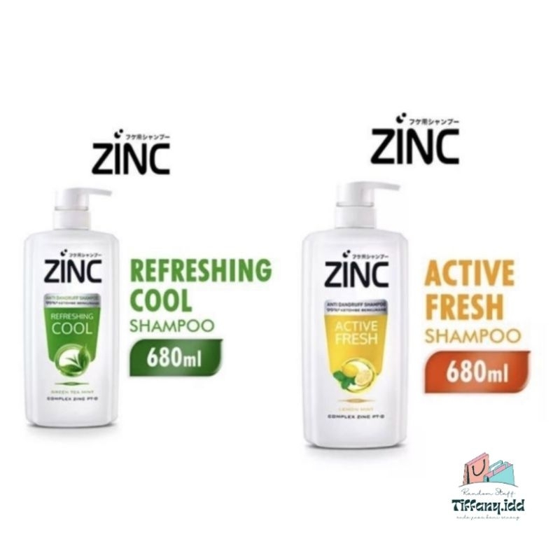 Jual Zinc Shampoo Active Fresh Lemon Mint Pump 680ml / Zinc Shampoo ...