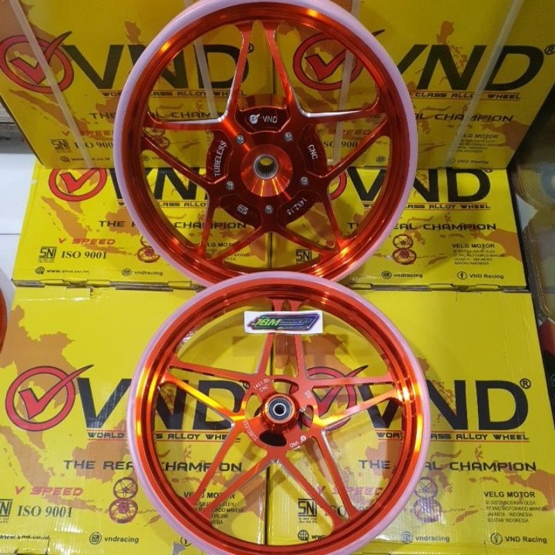 Jual Velg VND VSpeed V2 Model Bintang Motor Beat/Scoopy/Genio/Vario.125/150/160 Cbs 185-215 Ring ...