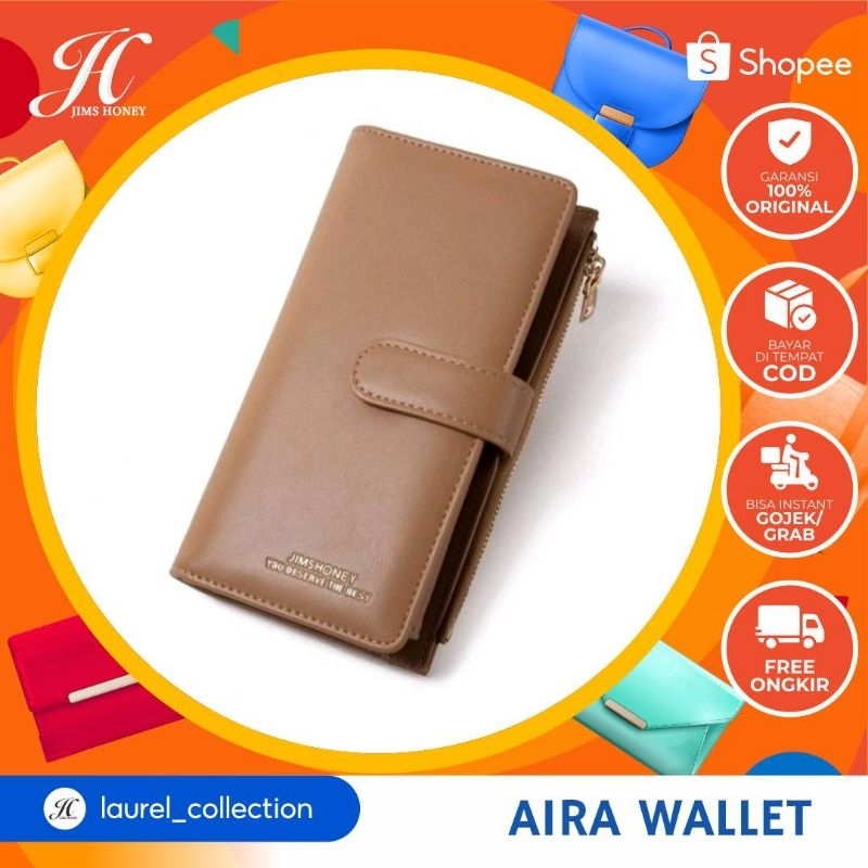 Jual JIMS HONEY AIRA WALLET Dompet Lipat Panjang Wanita Muat Hp | Shopee Indonesia