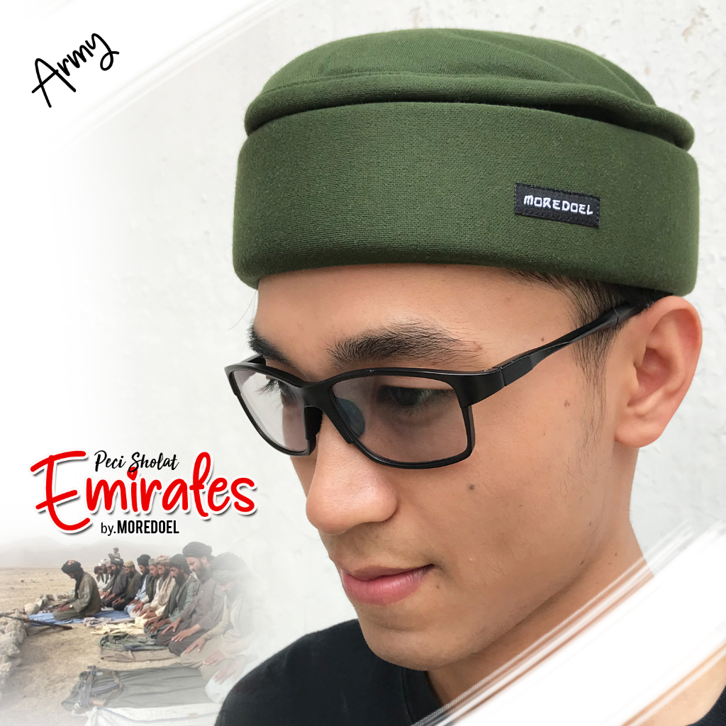 Jual Kopiah Peci Emirates Moredoel Seri Premium Warna Hijau Army ...