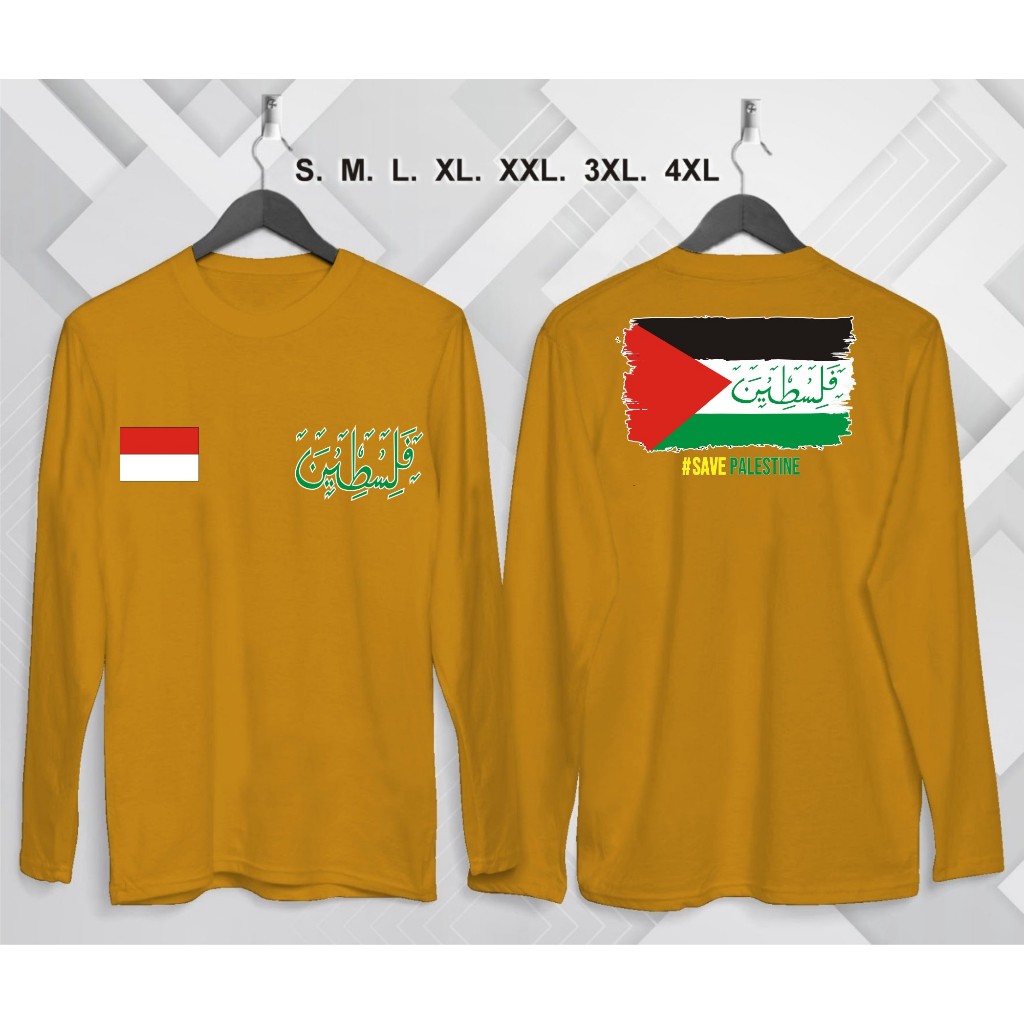 Jual Kaos Palestina Bendera Indo Save Palestine Lengan Panjang ... Jual Kaos Palestina Bendera Indo Save Palestine Lengan Panjang ...