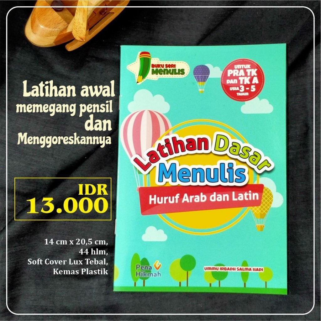 Jual Buku Pra TK PAUD Latihan Dasar Menulis Huruf Arab dan Latin ...