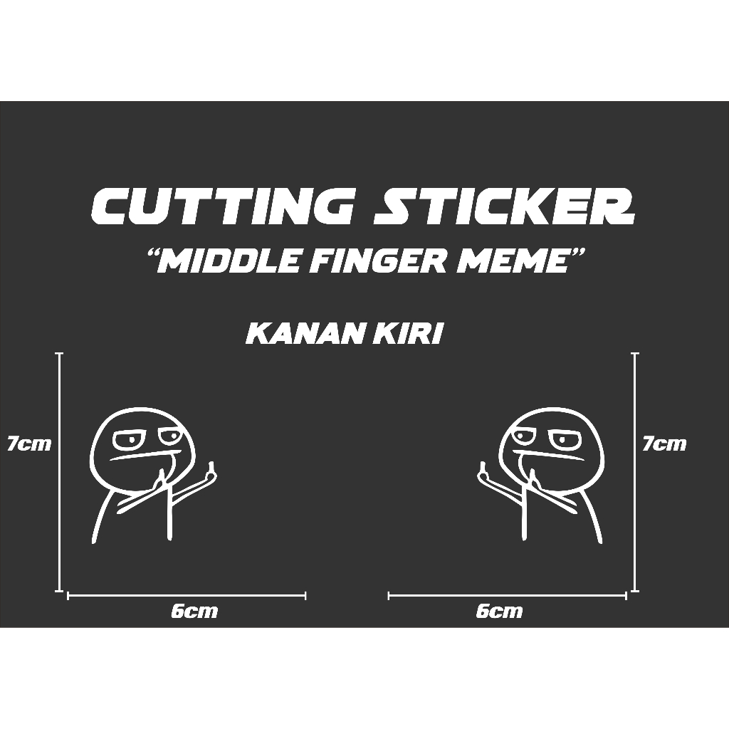 Jual STICKER CUTTING FUCEK, MIDDLE FINGER / STIKER CUSTOM | Shopee ...