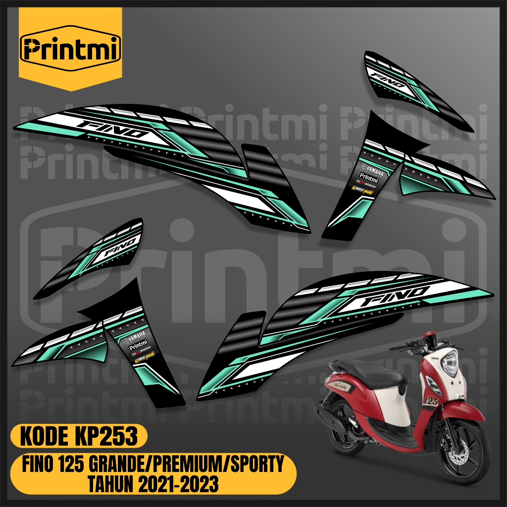 Jual Stiker Striping Fino Grande Premium Sporty 125 Motor Yamaha 2021 ...