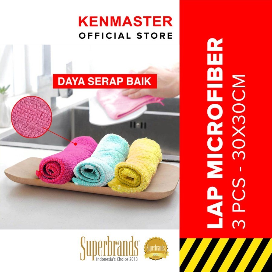 Jual KENT MICROFIBER CLOTH PK-30 ( isi 3 Pcs) Kain Lap kenmaster kanebo ...
