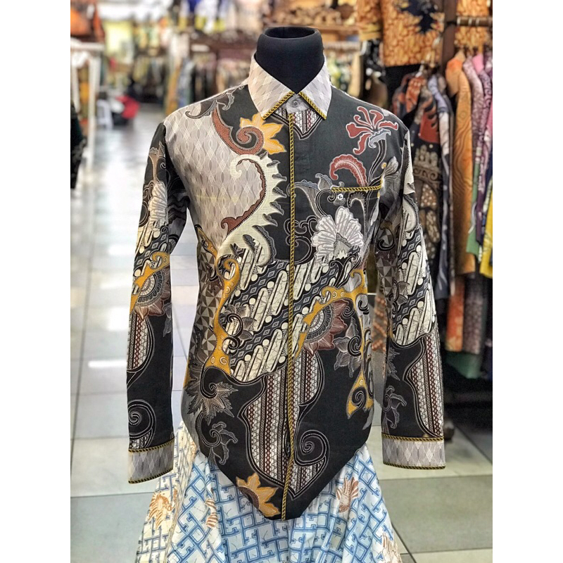 Jual NEW!! kemeja batik exclusive smock / hem smock exclusive | Shopee ...