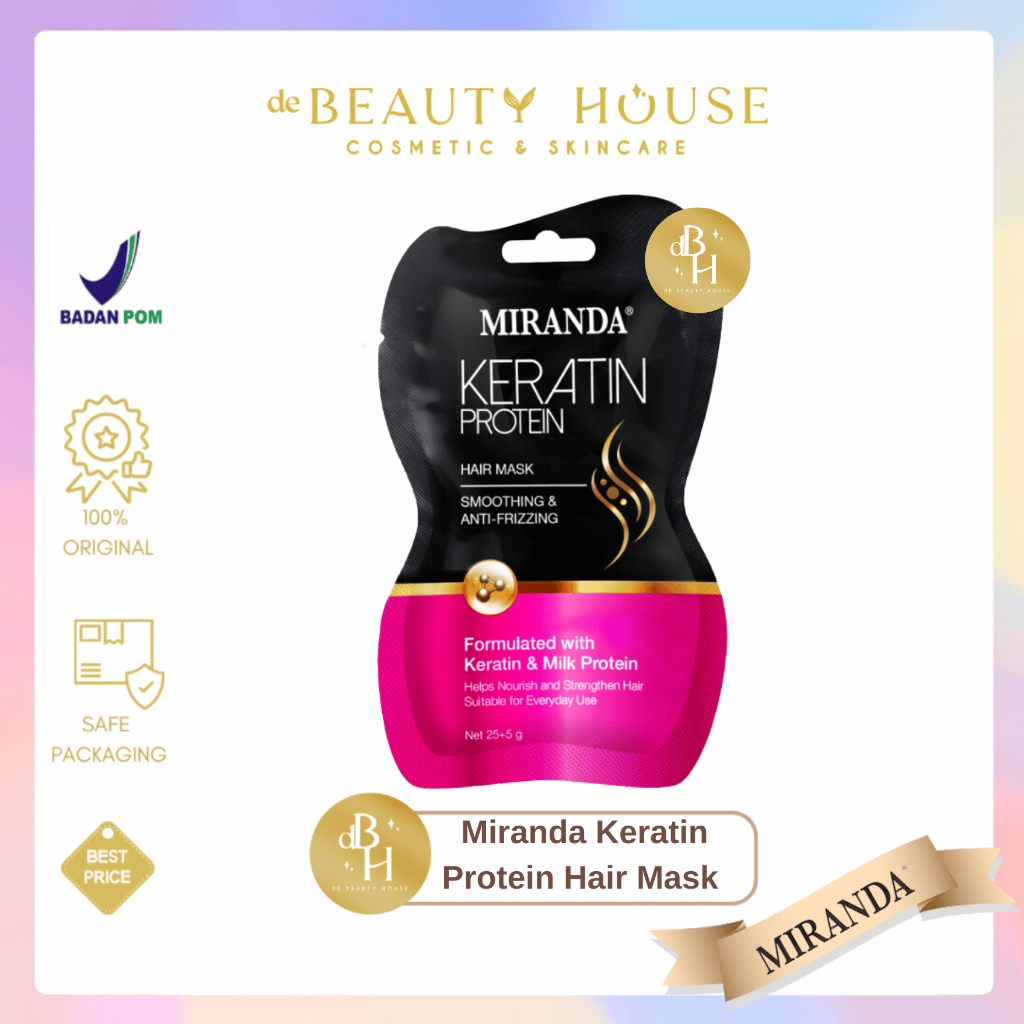 Jual MIRANDA Keratin Protein Hair Mask 30gr | Shopee Indonesia