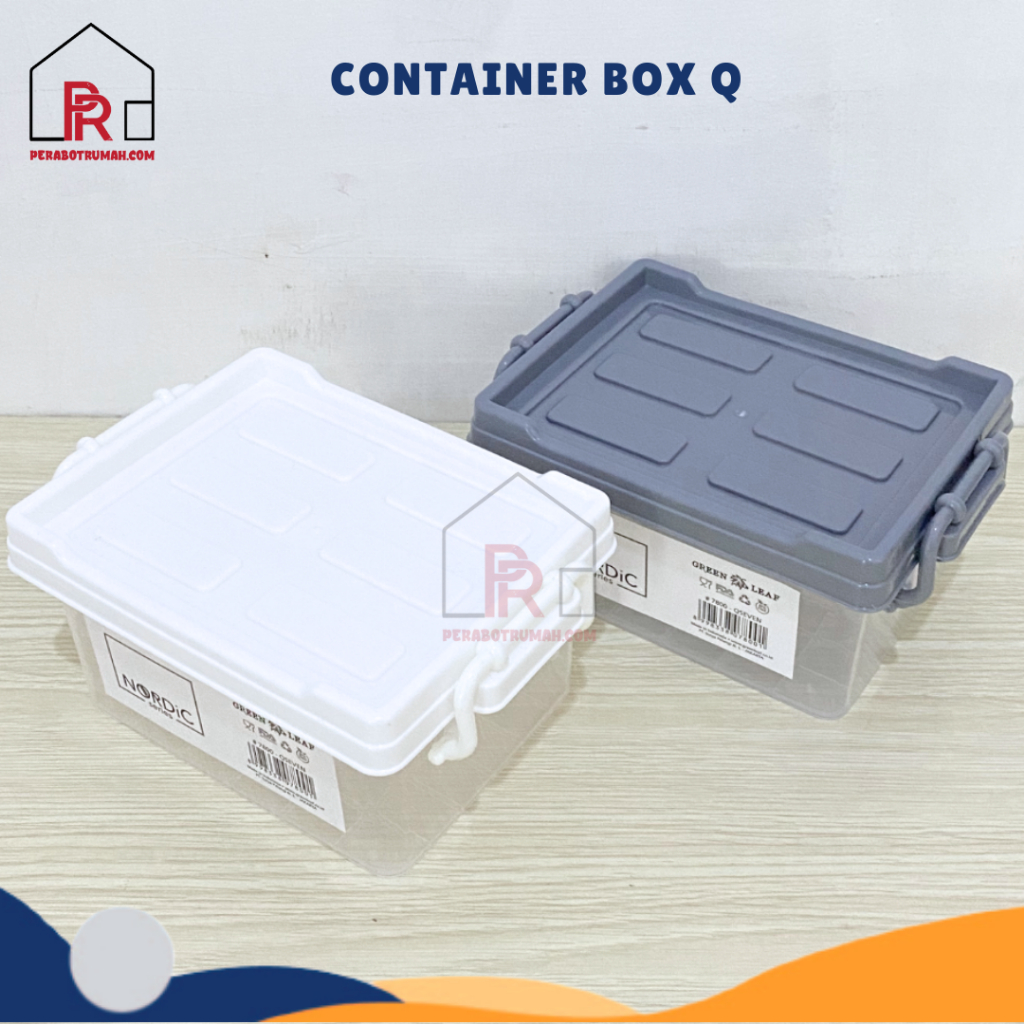 Jual Container Box Tutup Putih Abu Serbaguna Q'Seven / Storage Tempat ...