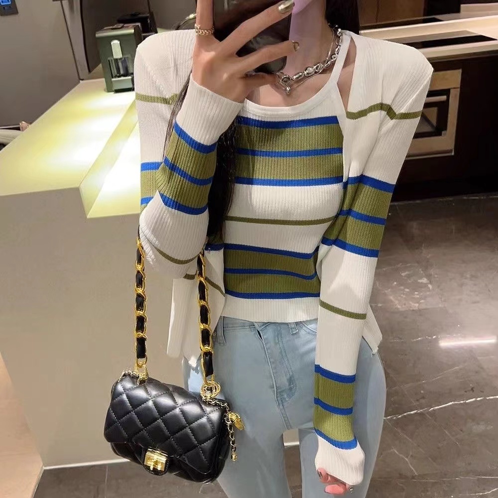 Jual Carrisa Set Cardigan Tanktop Knit - Atasan Wanita Rajut TM | Shopee Indonesia